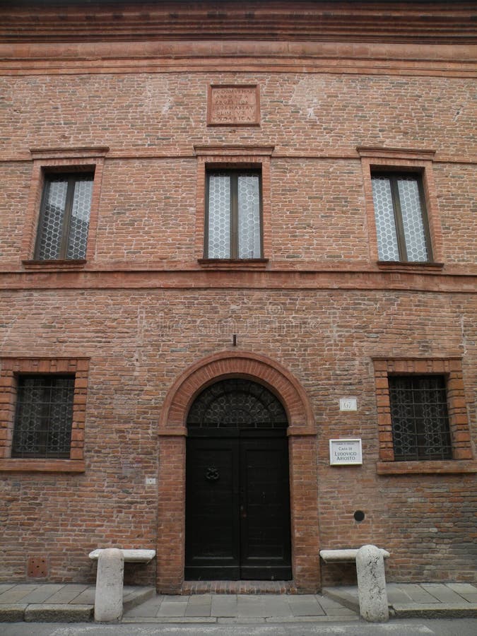 Ferrara: Home of Ludovico Ariosto Stock Image - Image of home, wall ...