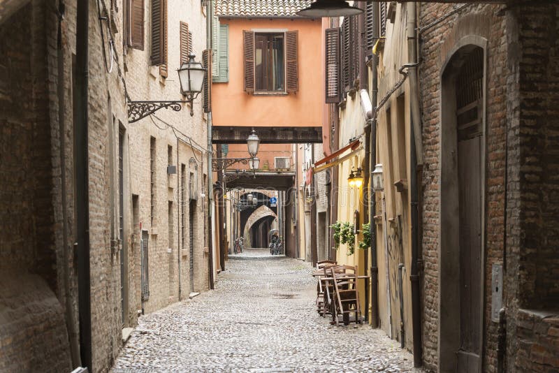 Ferrara (Italy) stock photo. Image of ancient, arch, outdoor - 49306166