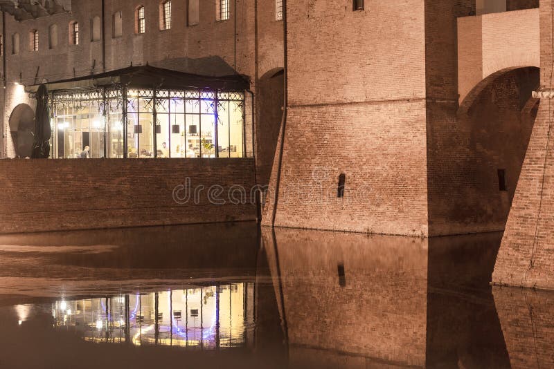 Ferrara (Italy), Medieval Castle Stock Photo - Image of castle, veranda ...