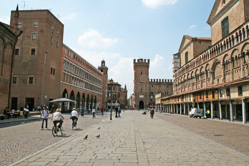 Ferrara main square editorial stock photo. Image of commercial - 53238858