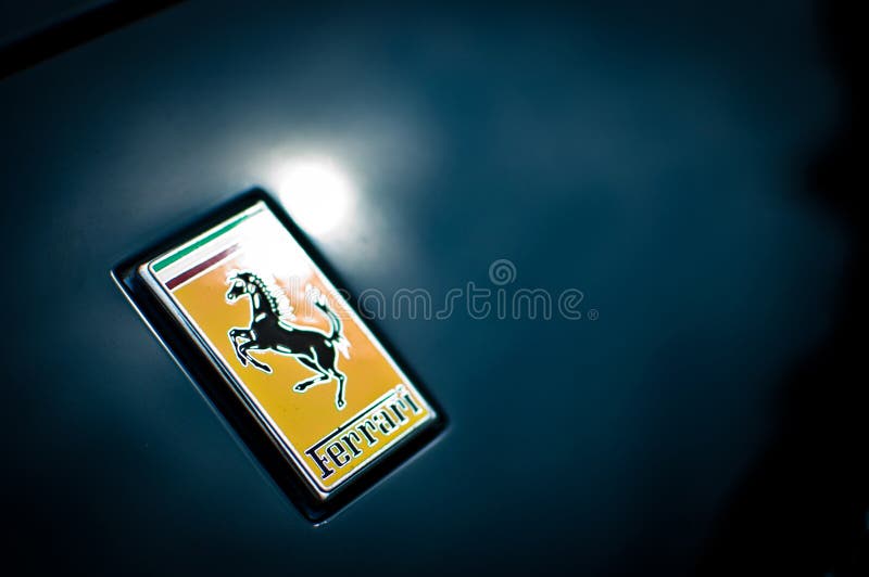 Ferrari Logo on Gray Sport Car Editorial Photography - Image of ...