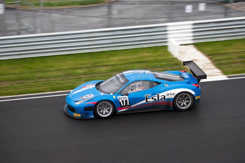 Ferrari 458 FIA GT at race editorial photography. Image of dangerous ...