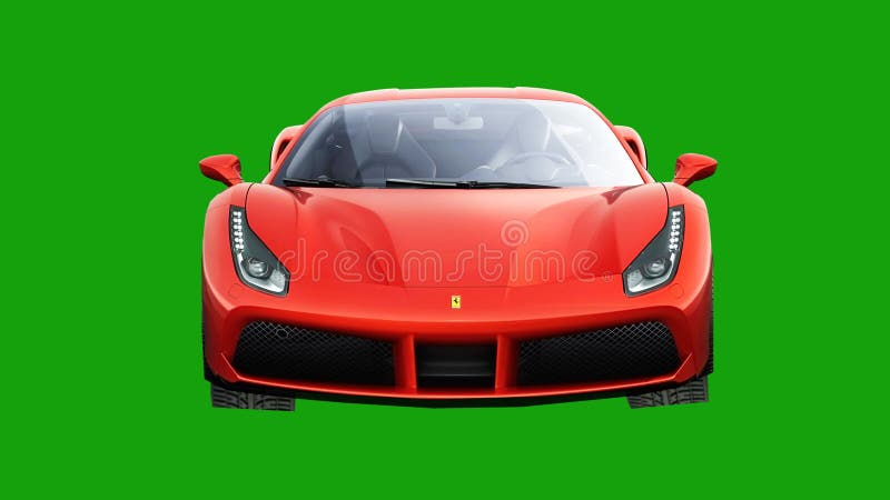 Ferrari Car High Quality Animated Green Screen Stock Footage - Video of ...