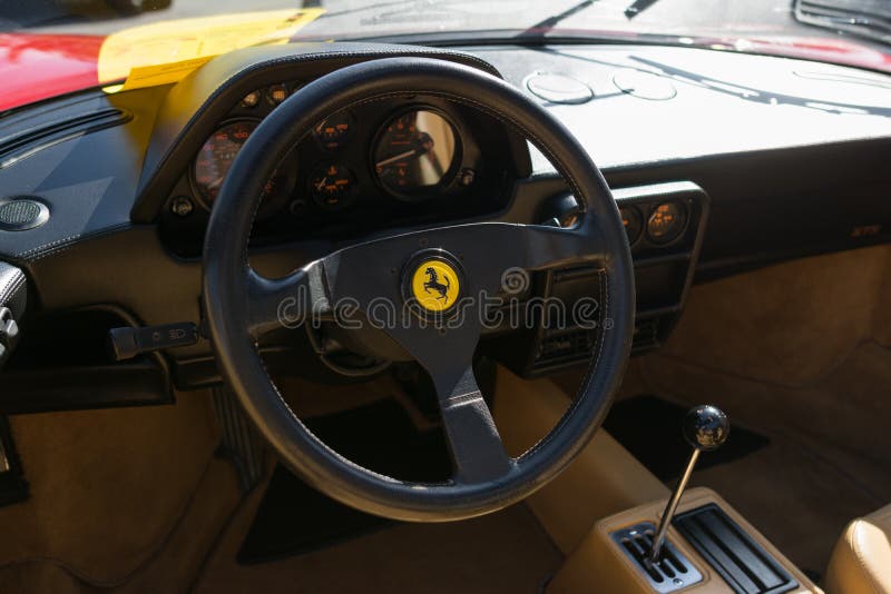 Ferrari Dashboard on Display Editorial Stock Photo - Image of road ...