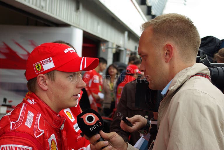 Ferrari driver interview editorial stock image. Image of race - 6016279
