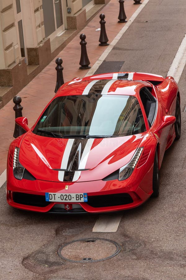 A Ferrari Driving on the Streets of Monaco Editorial Photography ...