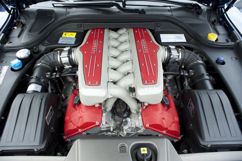 Ferrari engine editorial photography. Image of engine - 21741972