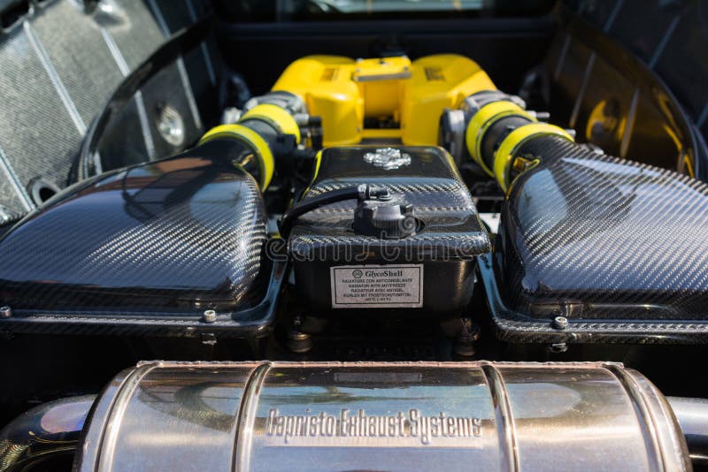 New car engine on display editorial image. Image of presentation - 56771165