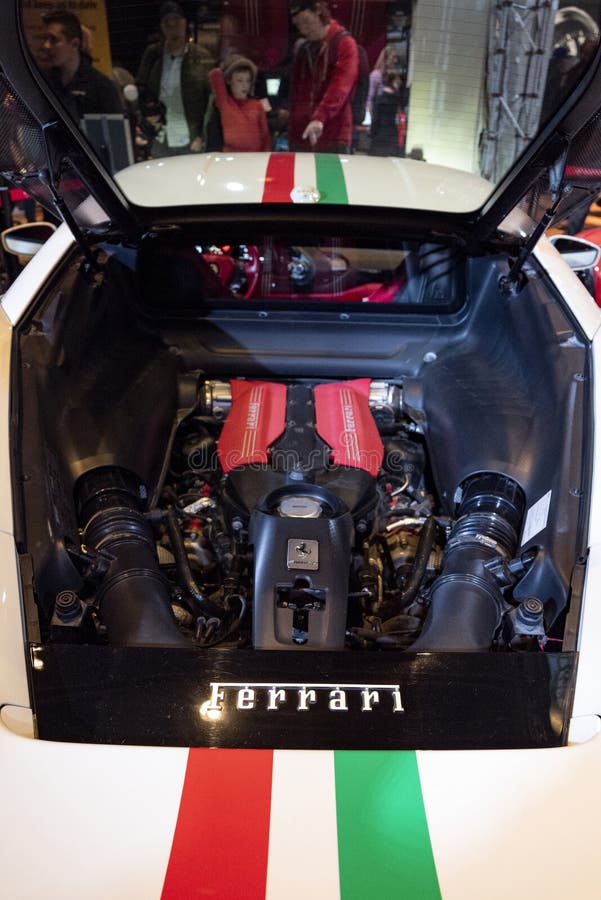 Ferrari Engine expose editorial photo. Image of transportation - 323206101