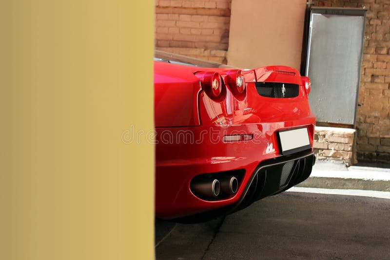 April 3, 2016, Kiev, Ukraine. Ferrari F430. Red Supercar. Abstract ...