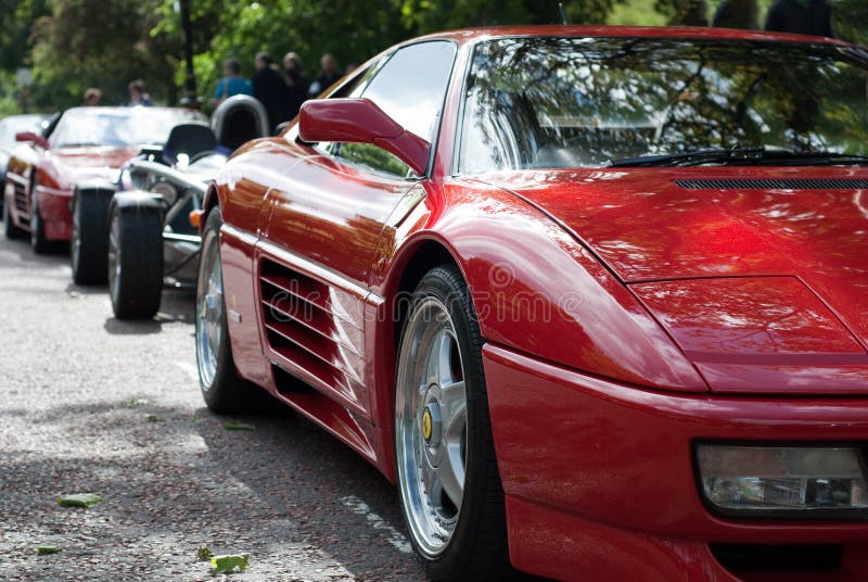 Ferrari line up editorial photo. Image of racer, charged - 14557506