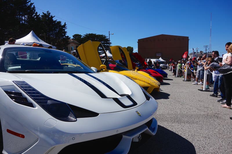 Ferrari Lineup editorial photo. Image of monterey, speciale - 58918236