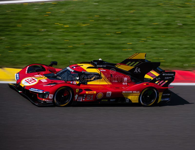 Ferrari 499P at Eau Rouge Raidillon 2024 Editorial Photo - Image of ...