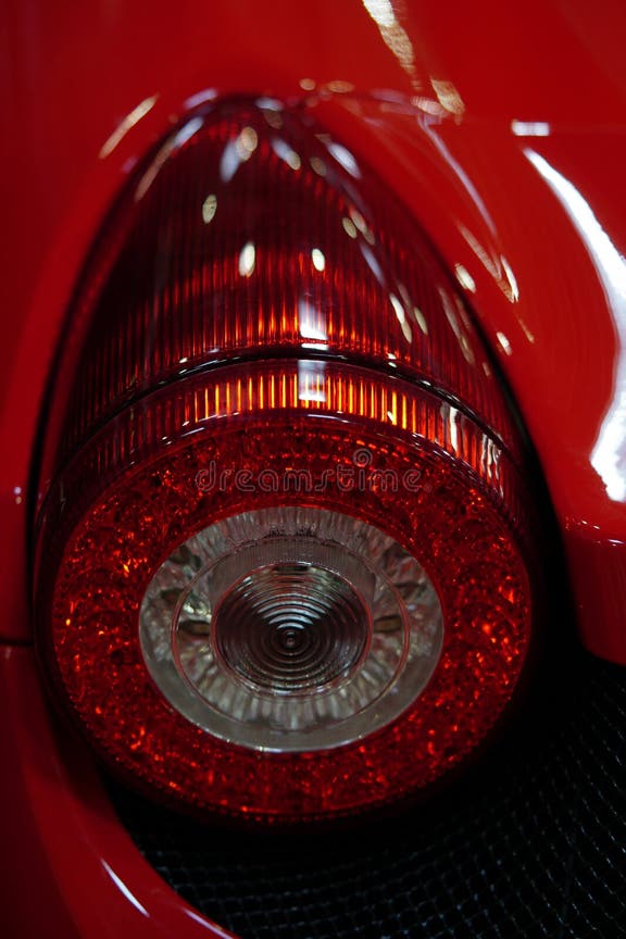 Ferrari red backlight stock image. Image of night, bumper - 268204083