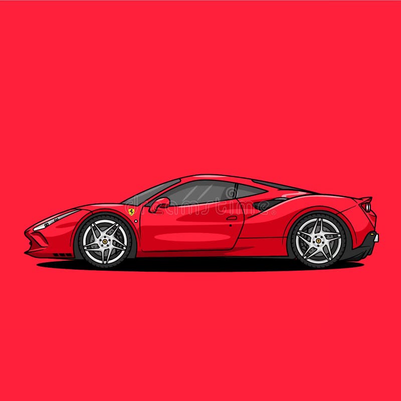 Ferrari Side View Stock Illustrations – 38 Ferrari Side View Stock ...