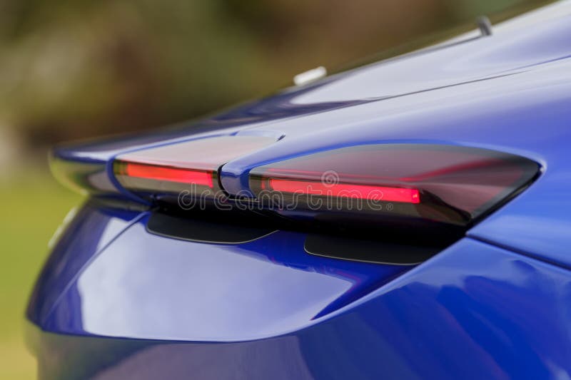 Ferrari Roma tail lights editorial photography. Image of manual - 289757562