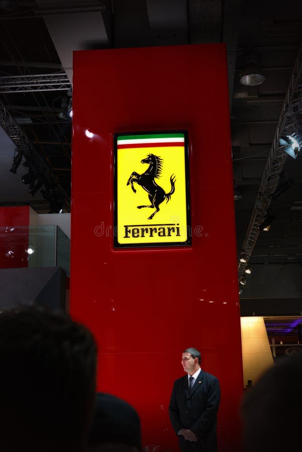Ferrari at salon auto editorial photo. Image of acceleration - 17011261