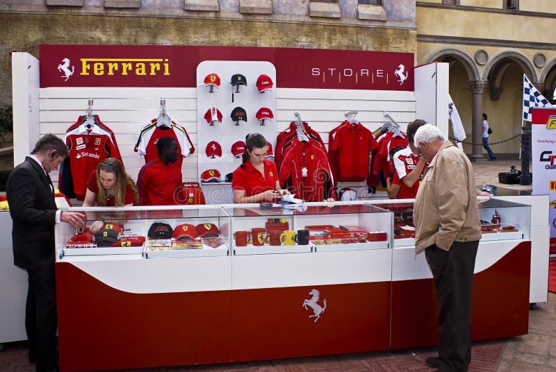 Ferrari Show Day - Merchandising Counter Editorial Photo - Image of ...
