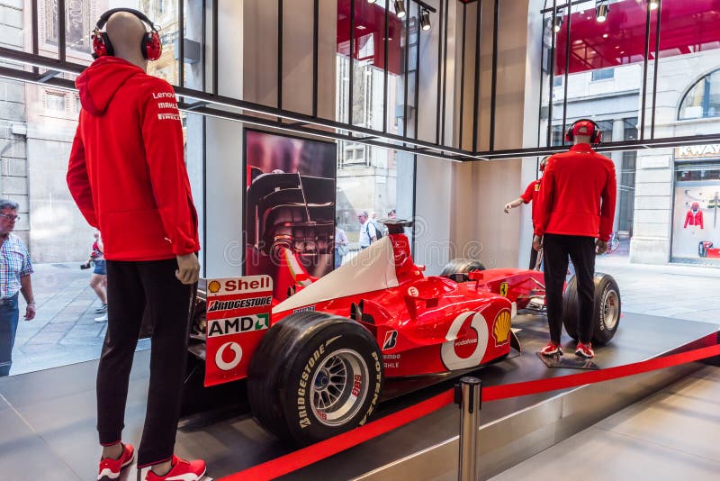 FERRARI Store in Milano, Italy. Editorial Stock Photo - Image of italy ...