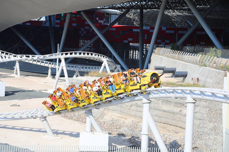 Ferrari World Roller Coaster Editorial Stock Photo - Image of modern ...