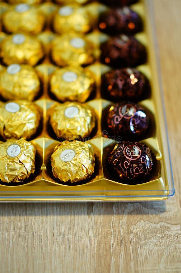 Ferrero Chocolate Variation. Editorial Stock Photo - Image of golden ...