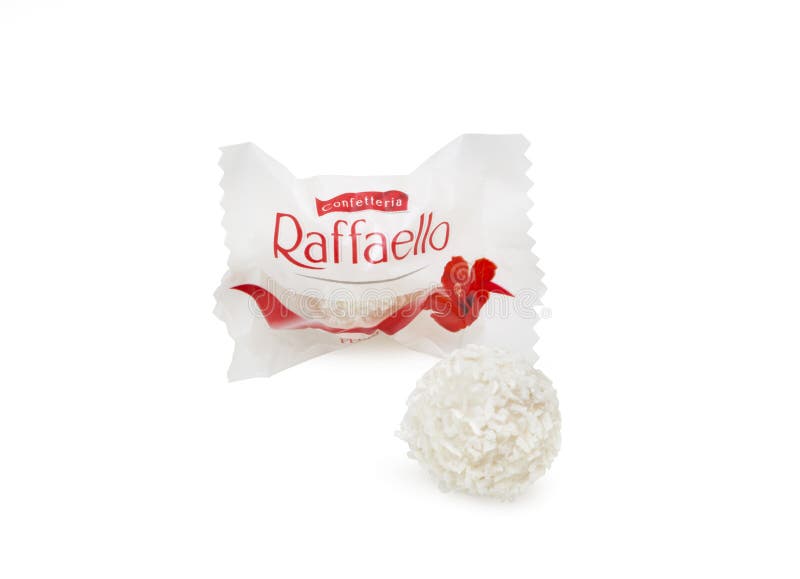 Ferrero Raffaello Em Uma Caixa No Fundo Branco Imagem de Stock ...