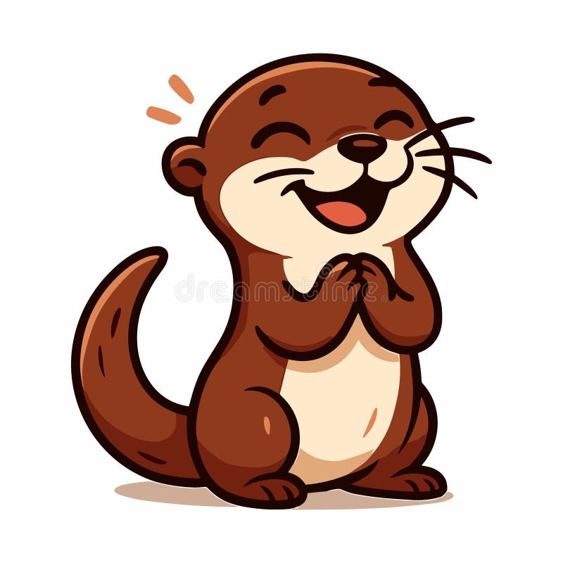 Ferret Cartoon Weasel Expresses Pure Joy Stock Vector - Illustration of ...