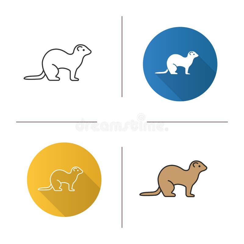 Ferret icon stock vector. Illustration of color, contour - 197460026