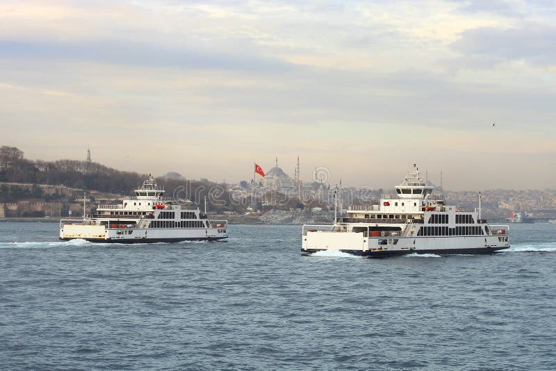 Ferries in Istanbul stock image. Image of seaway, east - 22725031
