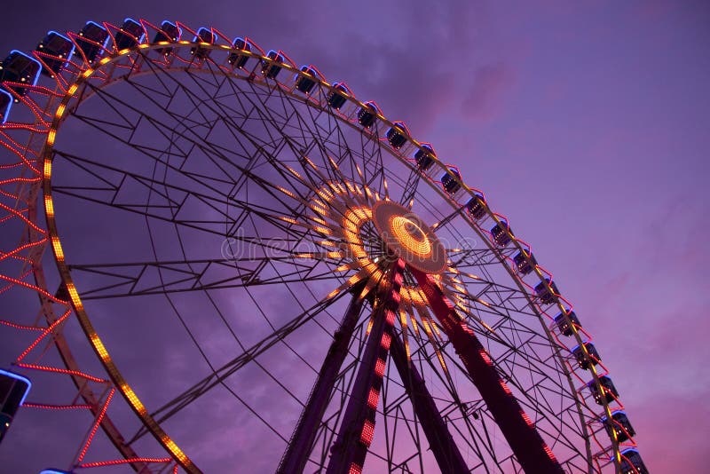 Ferries wheel stock image. Image of silhouette, urban - 16033887