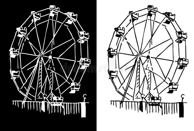 Ferris Wheel stock vector. Illustration of design, ride - 15579224