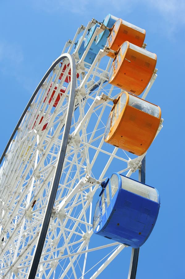Ferris Wheel on the Water at Sunset Stock Photo - Image of fairground ...