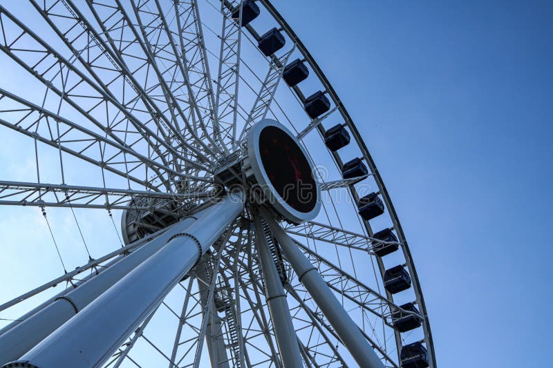 Ferris Wheel in an Amusement Park in Downtown Chicago Illinois ...