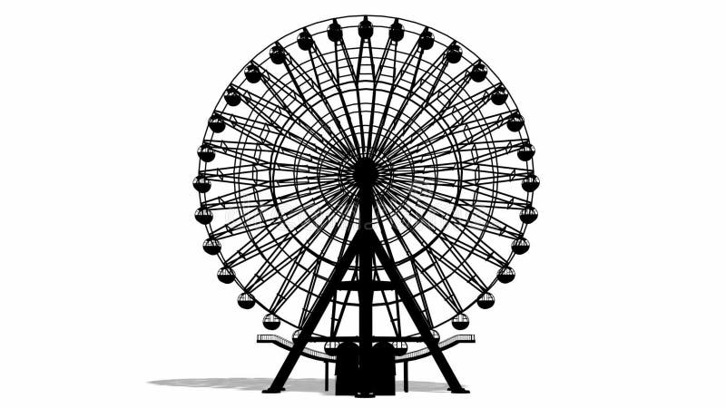 Ferris Wheel Silhouette Animation Transparent Background Seamless Loop ...