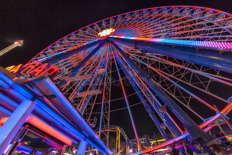 Ferris Wheel, the Attraction at Every Fun Fair Stock Image - Image of ...