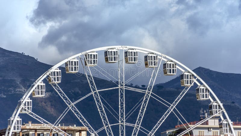 Ferris Wheel Attraction Side View Stock Image - Image of travel ...
