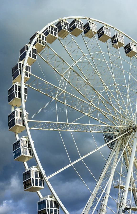 Ferris Wheel Attraction Side View Stock Image - Image of circle, funny ...