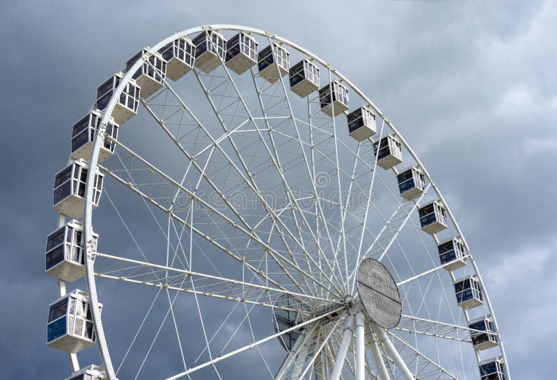 Ferris Wheel Attraction Side View Stock Image - Image of circle, funny ...