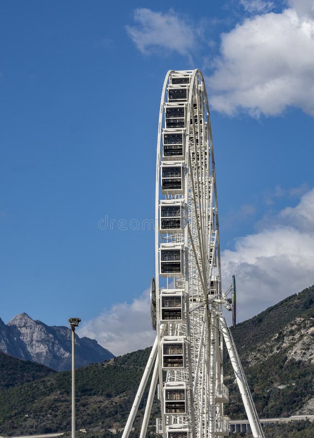 Ferris Wheel Attraction Side View Stock Image - Image of move ...