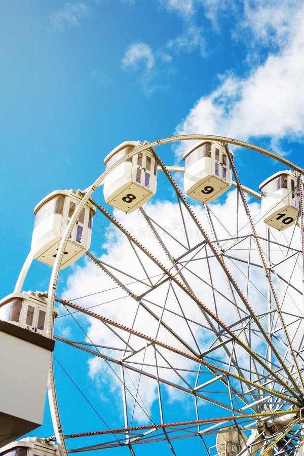 Ferris Wheel on the Background of Blue Sky Editorial Photography ...
