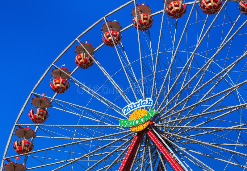 Ferris Wheel Bearing `Zurich Welcome` Sign Editorial Stock Photo ... Ferris Wheel Bearing `Zurich Welcome` Sign Editorial Stock Photo ...
