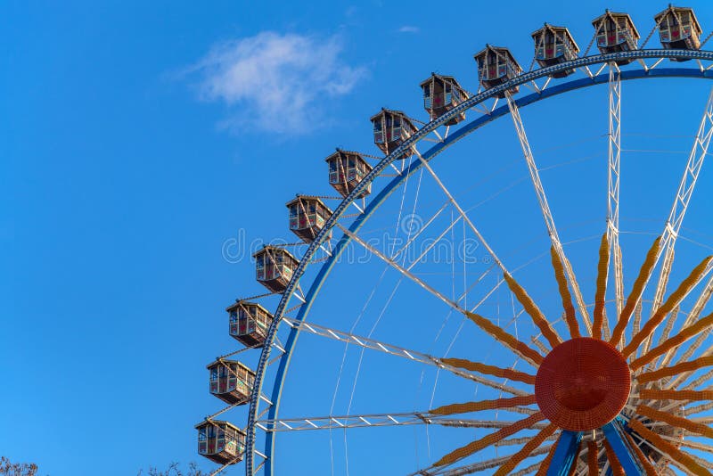 Ferris Wheel in Berlin with Booths at the Christmas Fair Editorial ...