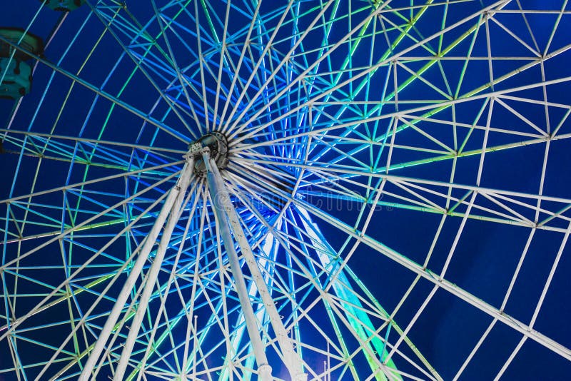Ferris Wheel Blue Color stock photo. Image of lens, interesting - 127475210