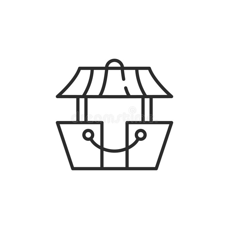 Ferris Wheel Booth Icon stock illustration. Illustration of structure ...