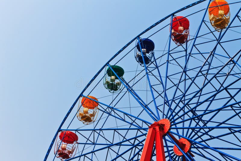 Ferris Wheel on a Bright Sunny Day Stock Image - Image of ferris ...