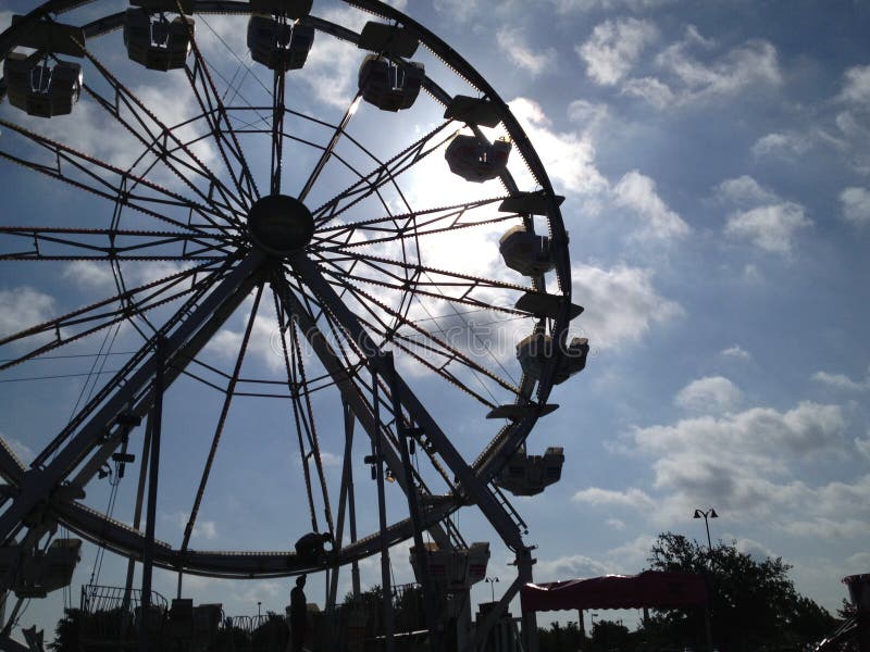 Ferris Wheel at Carnival or Stock Image - Image of backlit, sunny: 43063267
