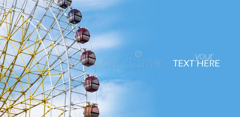 Ferris wheel with space stock image. Image of silhouette - 161307965