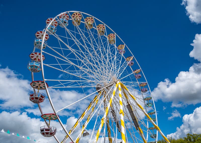 Ferris wheel at the fair stock image. Image of attraction - 193941903