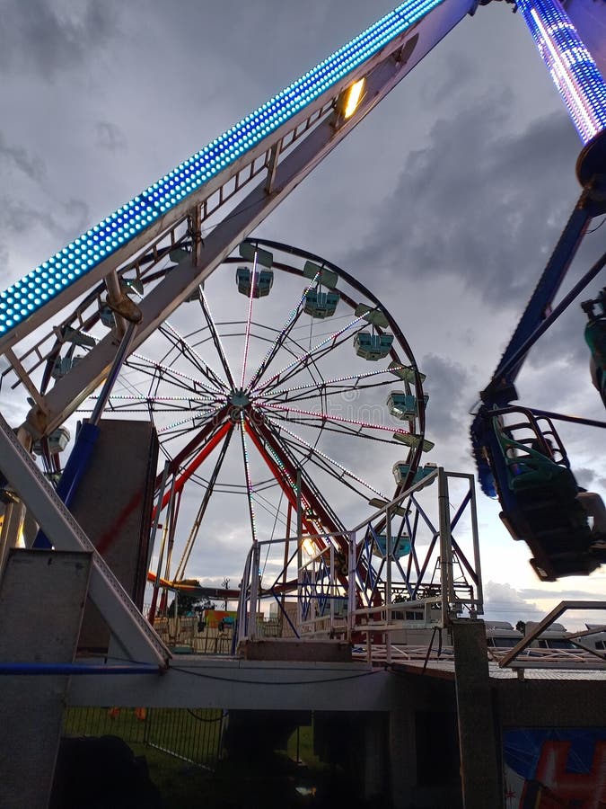 Fireworks at the fun fair stock image. Image of july, years - 3608803