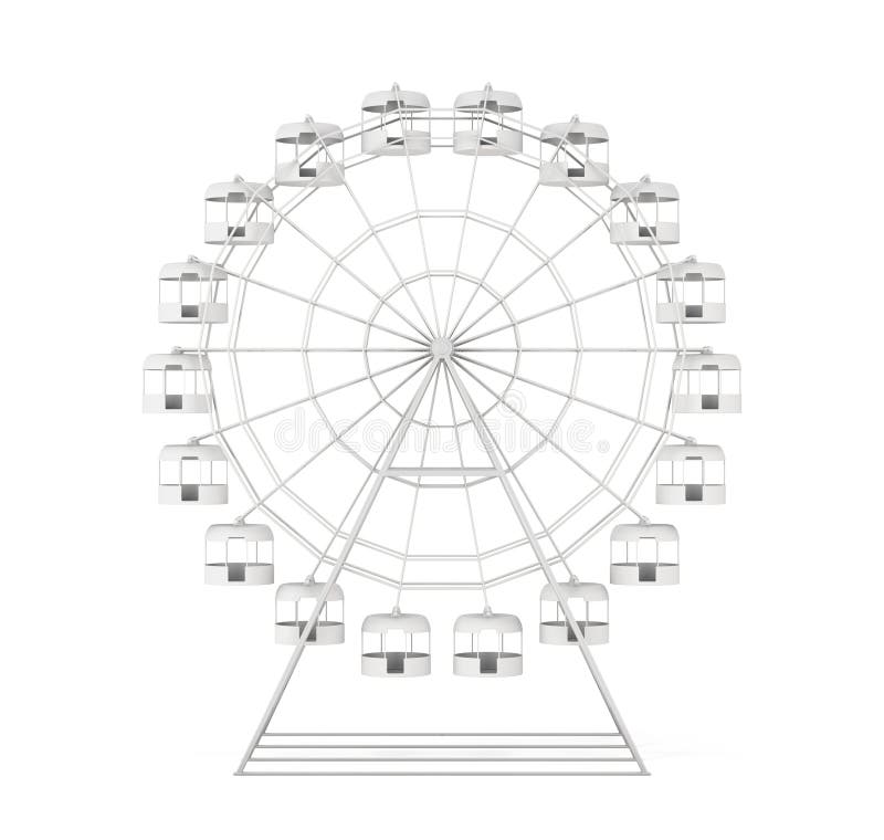Ferris Wheel Front View Isolated. 3d Rendering Stock Illustration ...